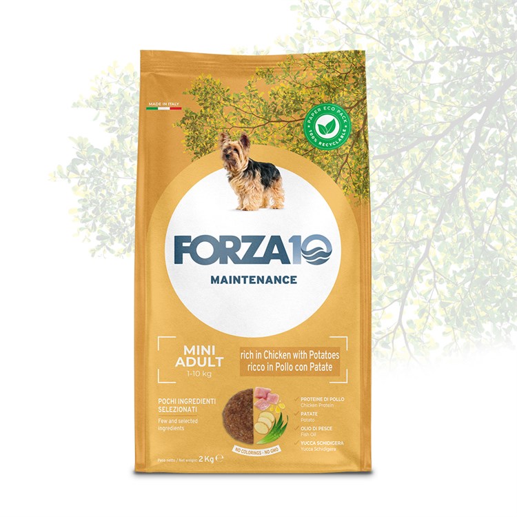Forza 10 Mini Adult Pollo Patate 2 kg Crocchette Per Cani - iPelosi