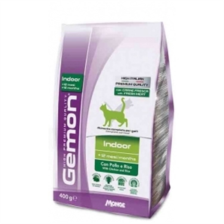 GEMON CAT INDOOR POLLO E RISO 400 GR - iPelosi